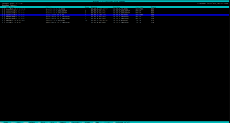 sngrep Linuxターミナルで動作するSIP(Session Initiation Protocol )フロー解析ツール | Linux and Monitoring Blog