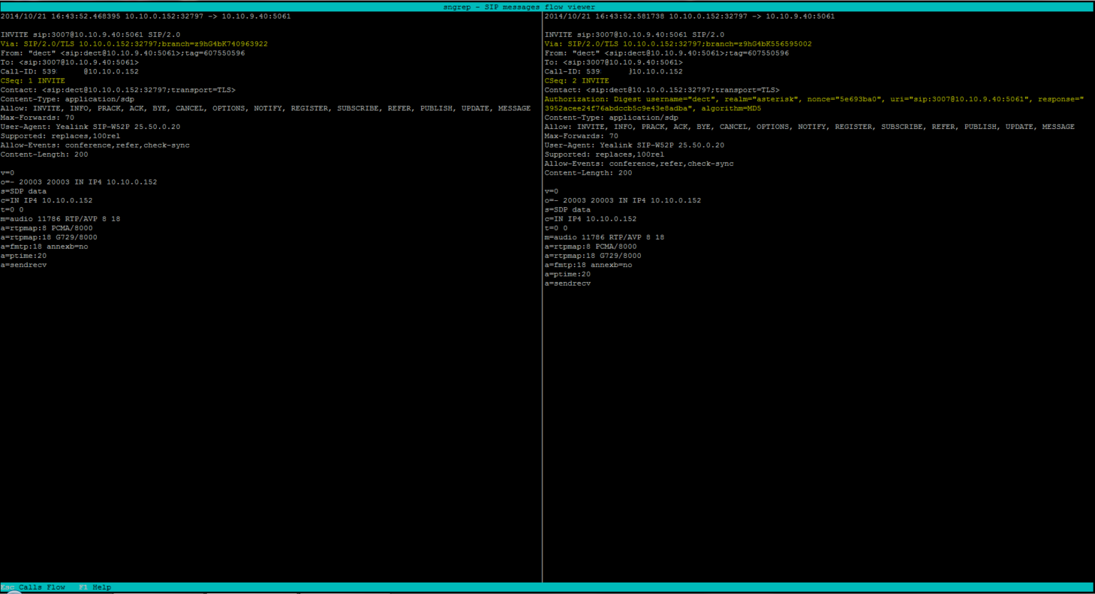 sngrep Linuxターミナルで動作するSIP(Session Initiation Protocol )フロー解析ツール | Linux and Monitoring Blog