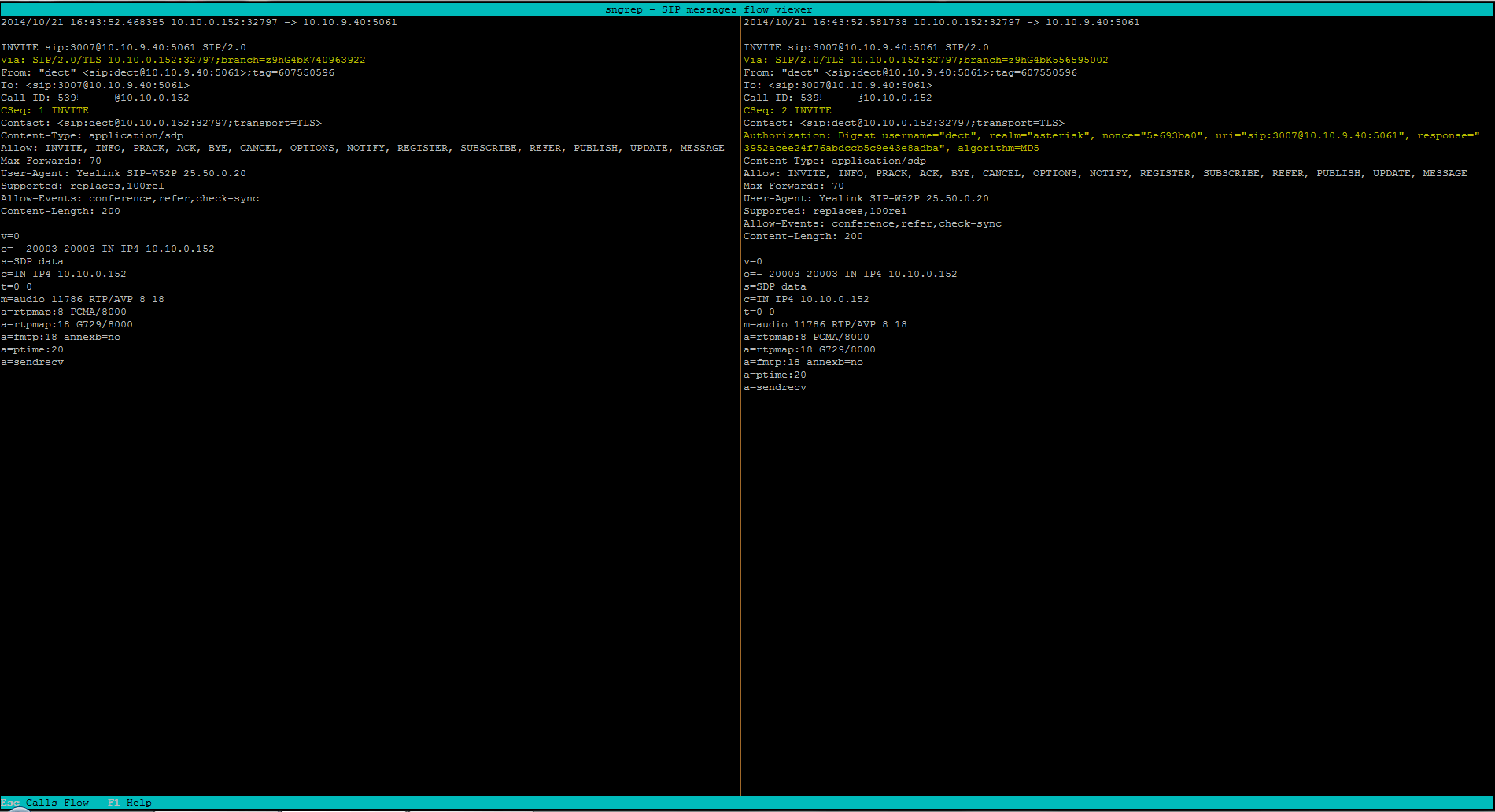 sngrep Linuxターミナルで動作するSIP(Session Initiation Protocol )フロー解析ツール | Linux and Monitoring Blog